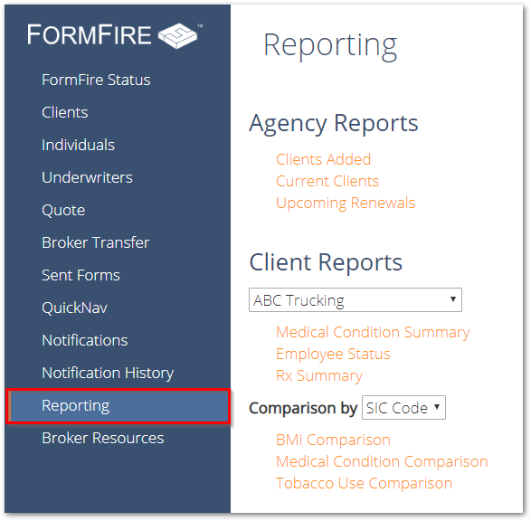 Navigating the FormFire Reporting Tool – FormFire Help